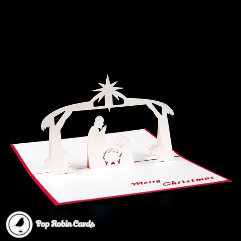 Pop Up Nativity Cards | 3D Pop Up Cards | Pop Robin Cards UK