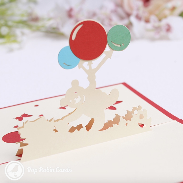 Pop Up Balloon Cards | 3D Pop Up Cards | Pop Robin Cards UK