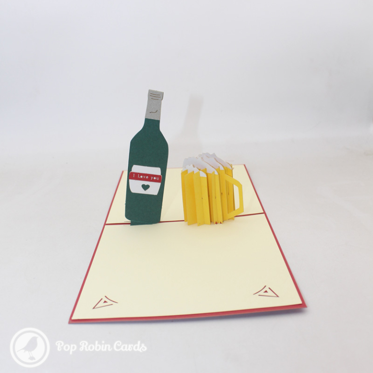 Pop Up Beer Cards | 3D Pop Up Cards | Pop Robin Cards UK