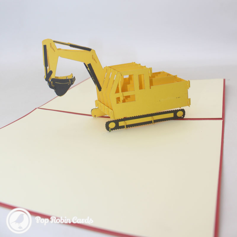 Bucket Digger 3D Pop Up Card | Pop Robin Cards UK