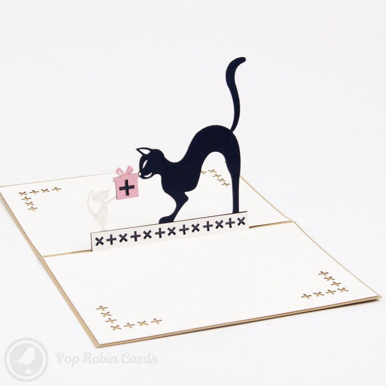 Pop Up Cat Cards | 3D Pop Up Cards | Pop Robin Cards UK