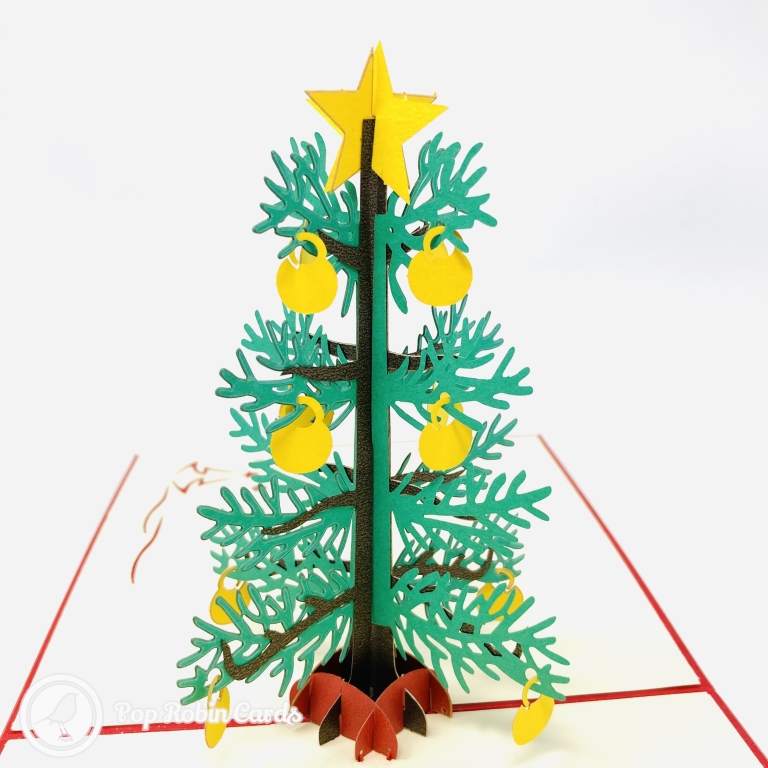 Christmas Tree 3D Handmade Pop Up Christmas Card