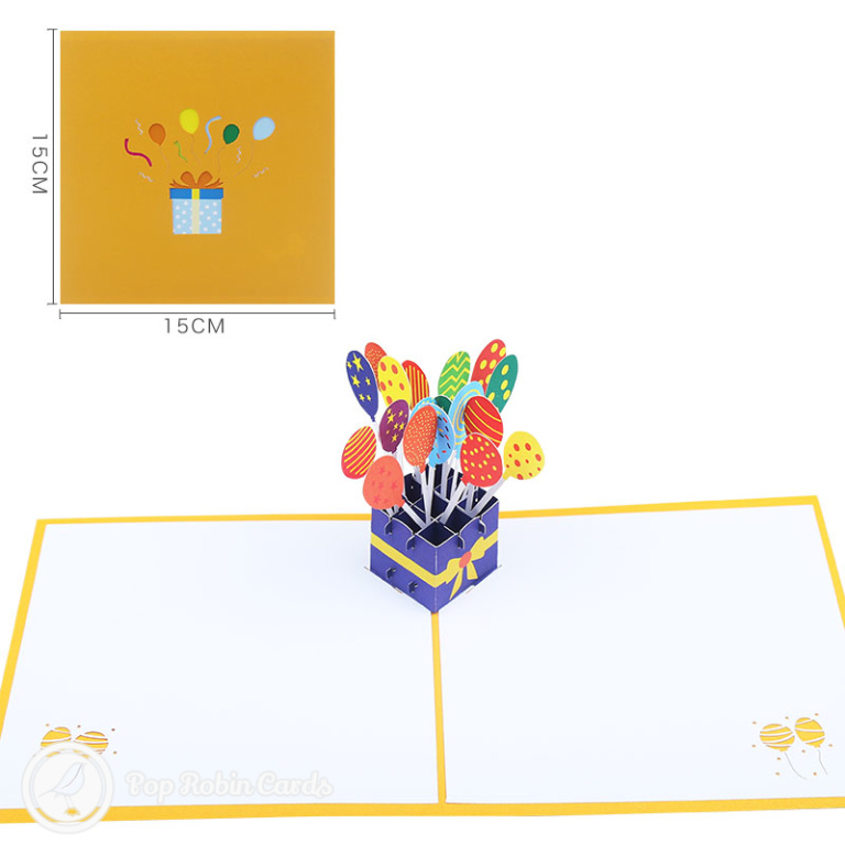Pop Up Balloon Cards | 3D Pop Up Cards | Pop Robin Cards UK