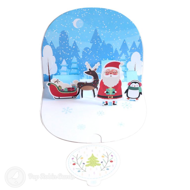 Pop Up Snow Cards | 3D Pop Up Cards | Pop Robin Cards UK