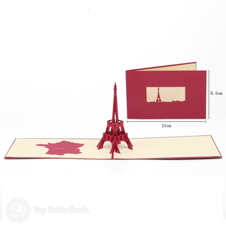 Eiffel Tower & France 3D Pop-Up Architecture Card