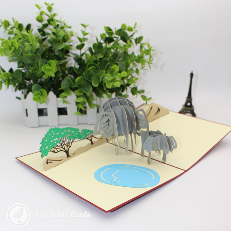 Pop Up Elephant Cards | 3D Pop Up Cards | Pop Robin Cards UK