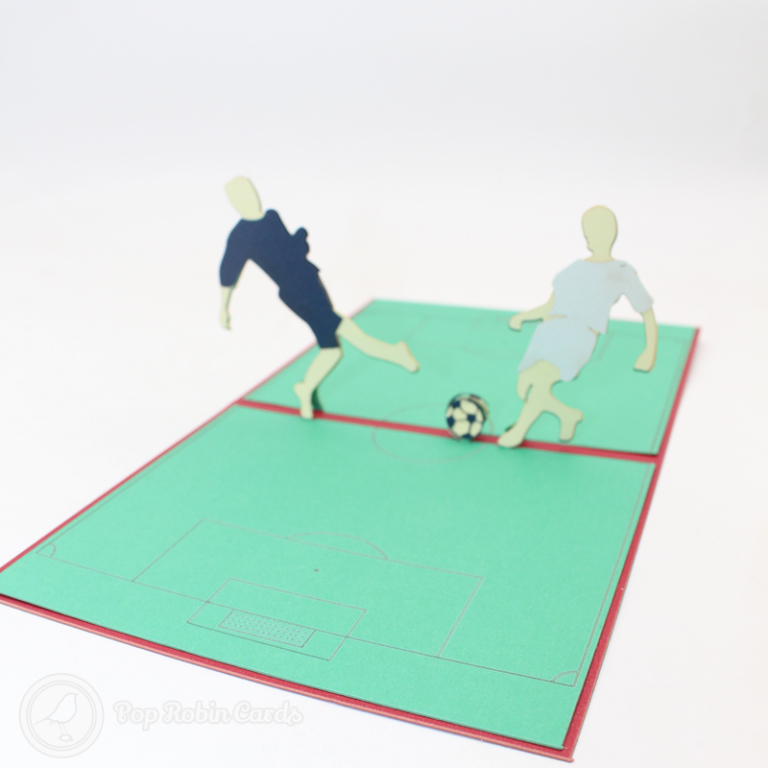 Football Friendly Match Handmade 3D Pop Up Card