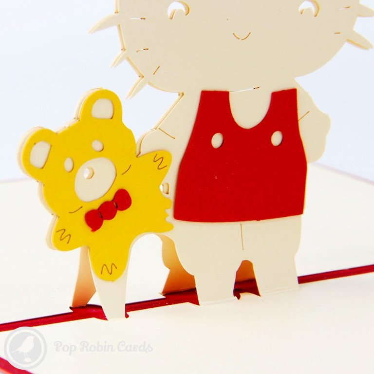 Hello Kitty Handmade 3D Pop-Up Card | Pop Robin Cards UK