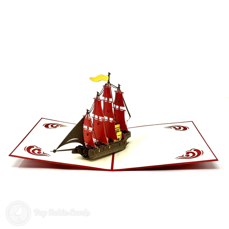 Pop Up Boat Cards | 3D Pop Up Cards | Pop Robin Cards UK