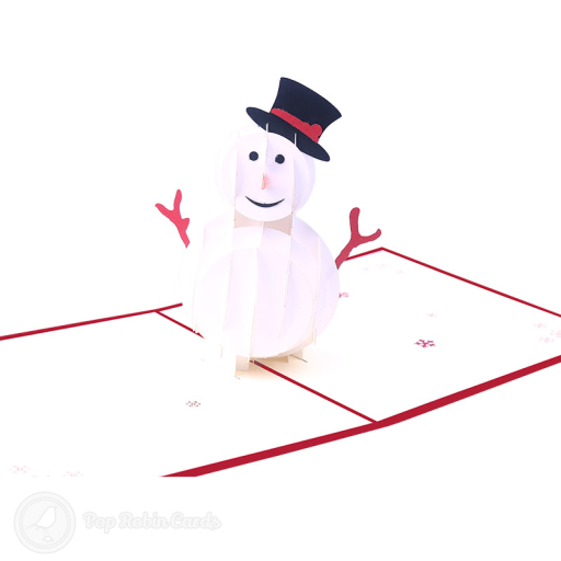 Merry Christmas Snowman 3D Pop Up Card | Pop Robin Cards UK
