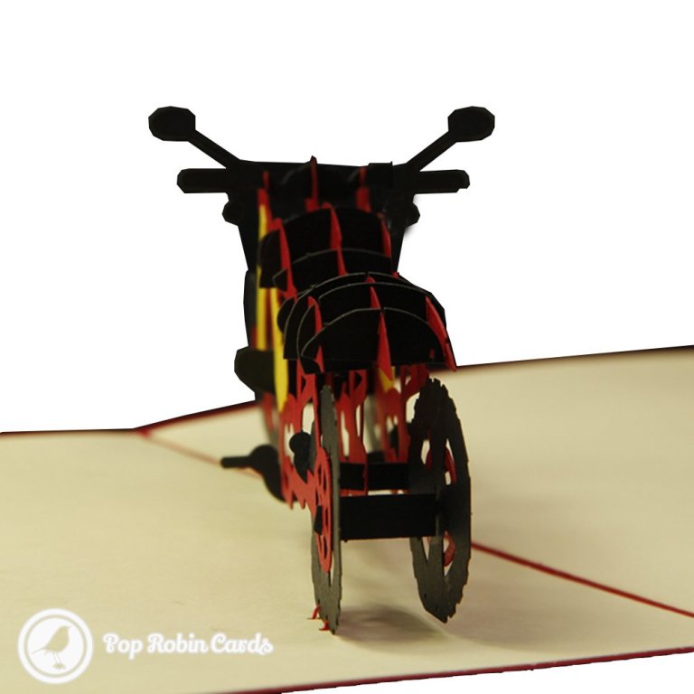 Motorcycle 3D Handmade Pop-Up Card | Pop Robin Cards UK