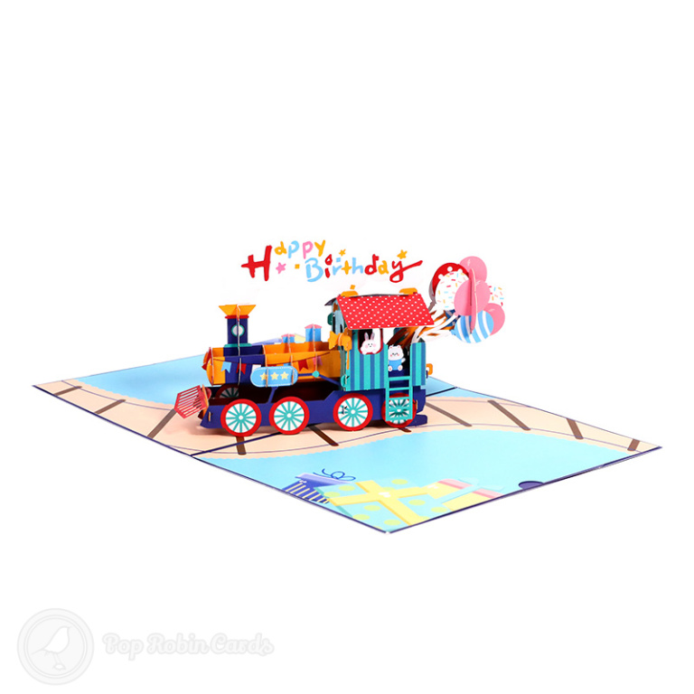 Train Birthday Cards | 3D Pop Up Cards | Pop Robin Cards UK