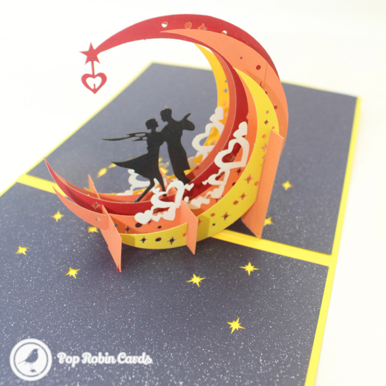 Pop Up Moon Cards | 3D Pop Up Cards | Pop Robin Cards UK