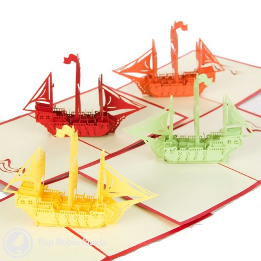 Sailing Ship Handmade 3D Pop-Up Card | Pop Robin Cards UK