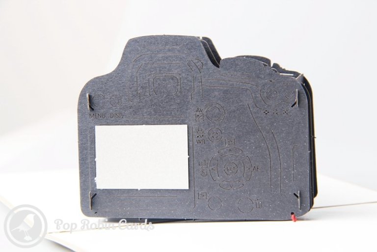SLR Camera Handmade 3D Pop-Up Card | Pop Robin Cards UK