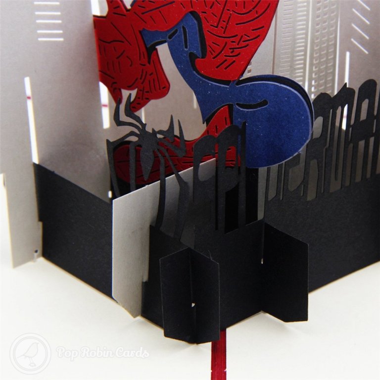 Spider Man Handmade 3D Pop-Up Card | Pop Robin Cards UK