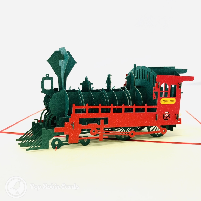 Pop Up Train Cards | 3D Pop Up Cards | Pop Robin Cards UK