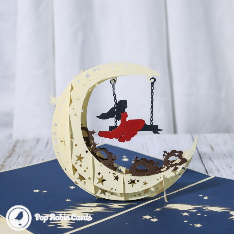 Pop Up Moon Cards | 3D Pop Up Cards | Pop Robin Cards UK