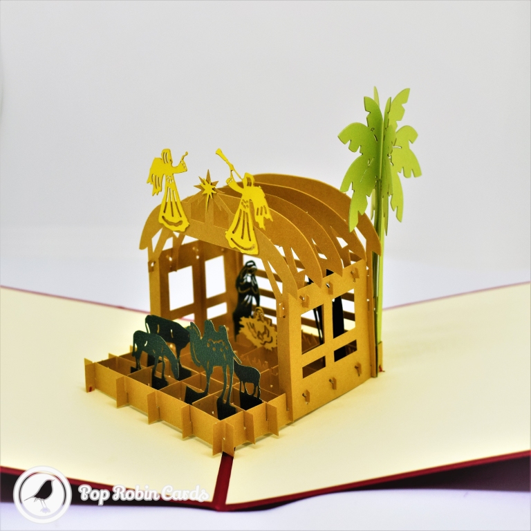 Pop Up Nativity Cards | 3D Pop Up Cards | Pop Robin Cards UK