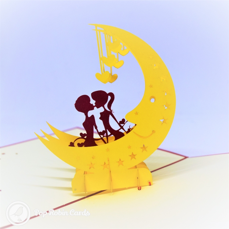 Pop Up Moon Cards | 3D Pop Up Cards | Pop Robin Cards UK